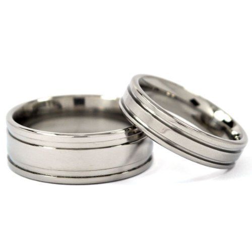 Matching Titanium Wedding Rings - Couples Rings – The Jewelry Source