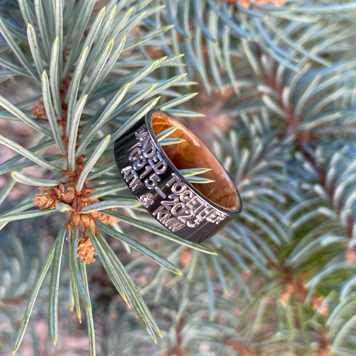 Custom Men's Wedding Bands: Black Wedding Rings - USA Made Duck Band ...