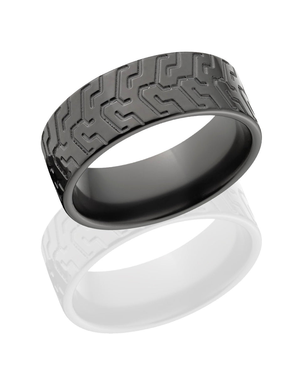 Men's Black Zirconium Tire Tread Ring – The Jewelry Source