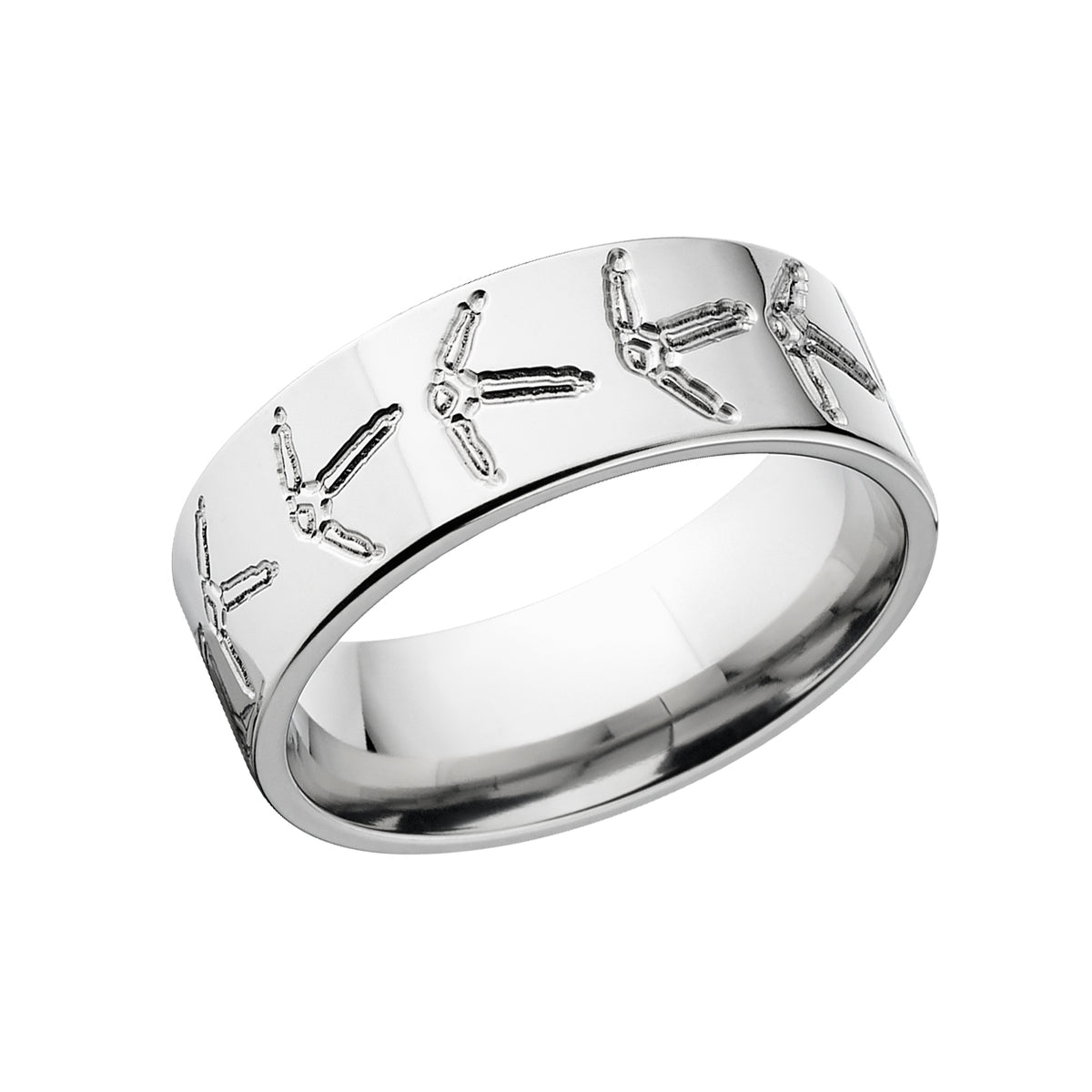 Men's Turkey Track Ring - Custom Titanium Wedding Band – The Jewelry Source